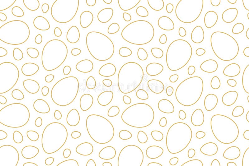Seamless Easter Pattern with Golden Line Eggs Stock Vector ...