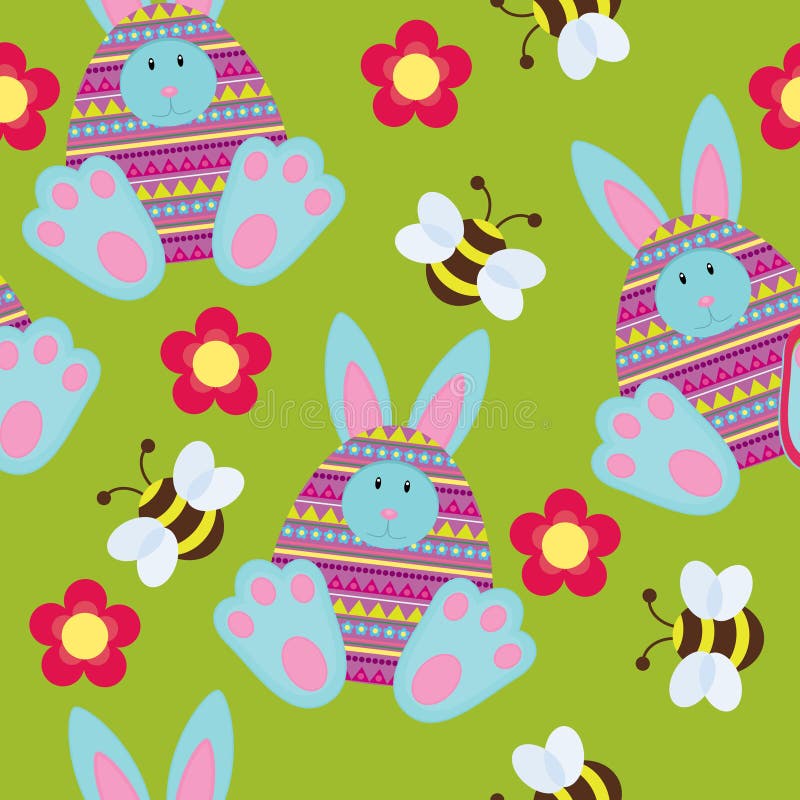 Seamless Easter wallpaper stock vector. Illustration of card - 24355091