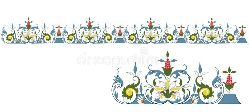 Seamless Edge with Isolated Element Stock Illustration - Illustration ...