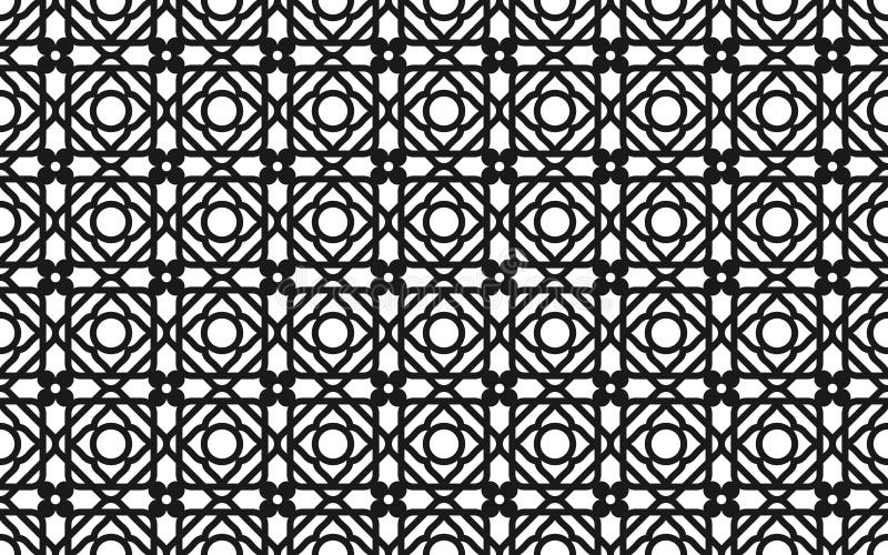 Seamless Editable Ornament Vector with Floral and Geometric Lines, for ...