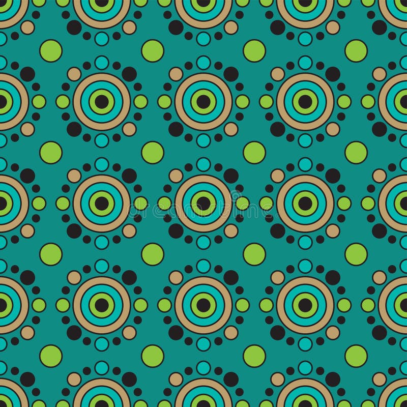 Seamless Editable Vector Colorful Circles Design Stock Vector ...