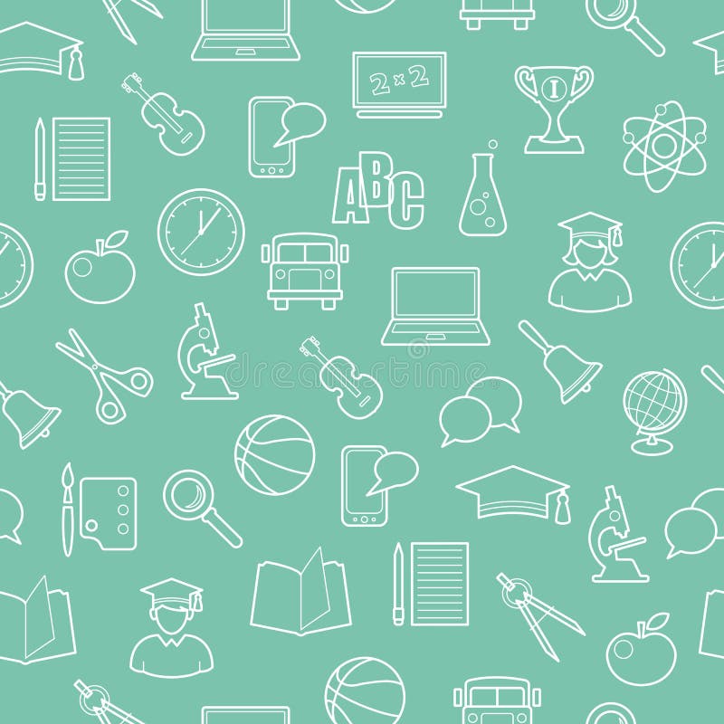 Seamless Education and Science Background Stock Vector - Illustration ...