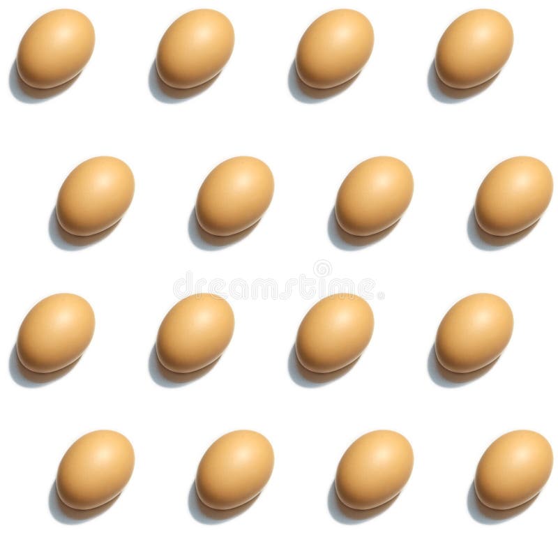 Seamless Eggs Pattern White Isolate Stock Image - Image of natural ...
