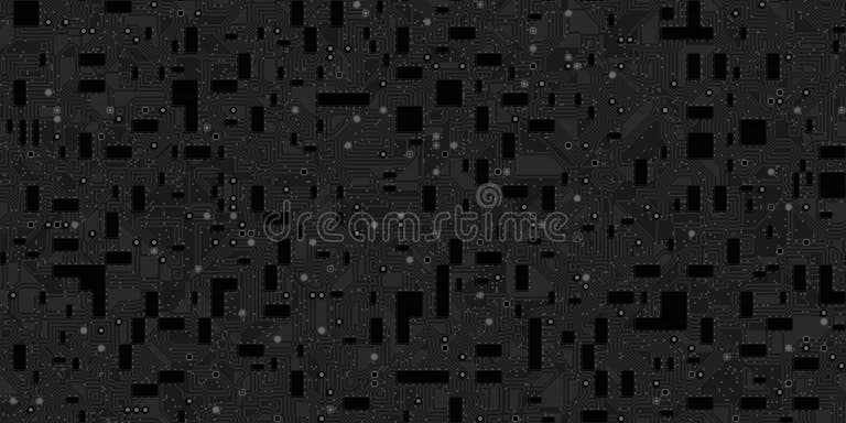 Seamless Electronics Circuit Board and Computer Chips Background ...