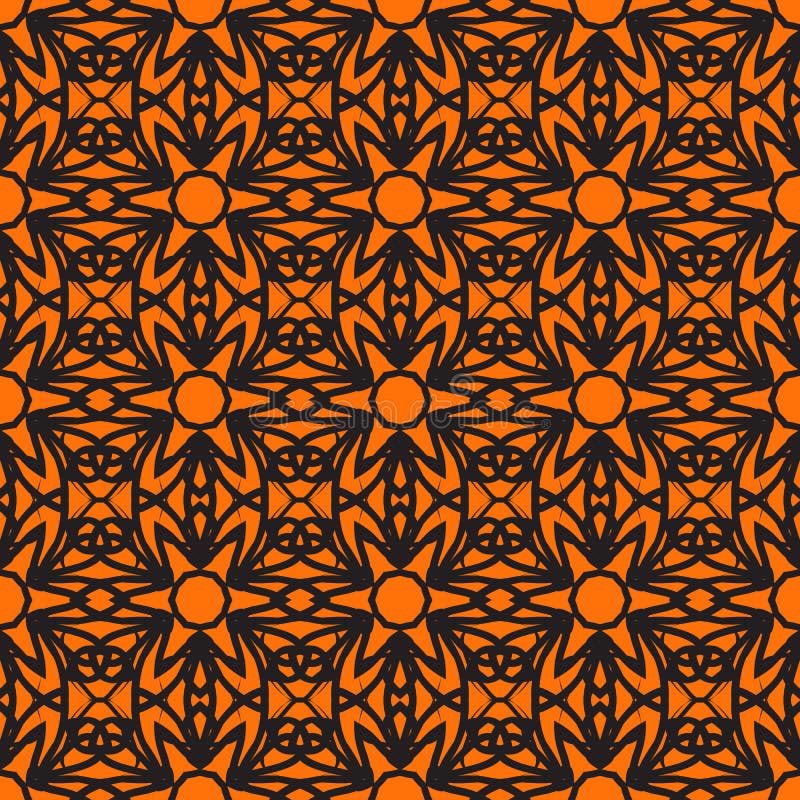 Seamless Elegant Ornamental Stylized Flower Stock Vector - Illustration ...