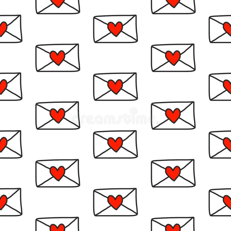 Seamless email pattern stock vector. Illustration of doodling - 120836477