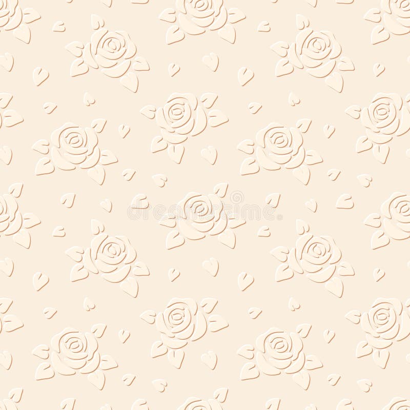 Seamless Embossed Background with Flowers. Vector Stock Vector ...