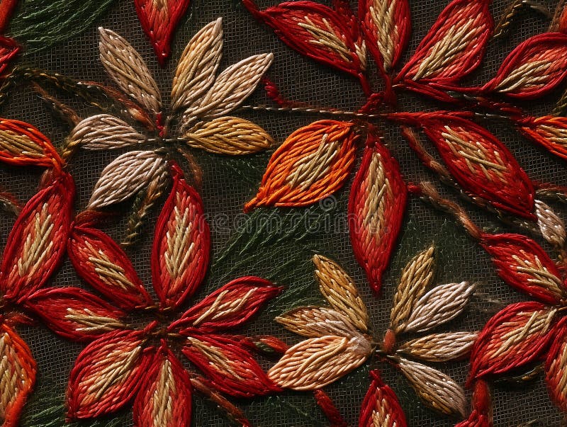 Seamless Embroidery Floral Abstract Fantasy Luxury Fabric Pattern ...