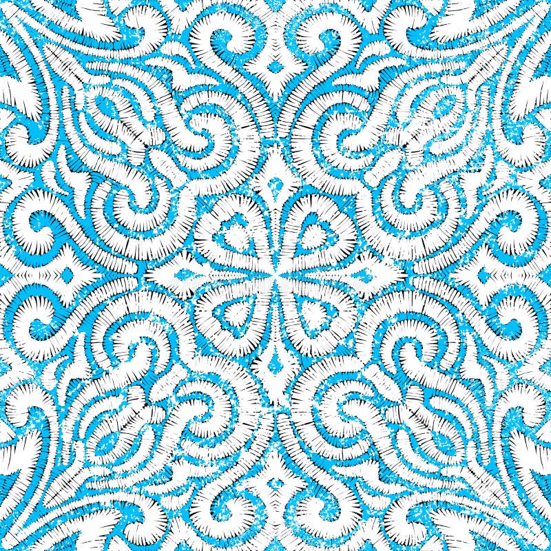 Seamless Embroidery Pattern. Handmade. Complex Lacy Ornament Stock ...