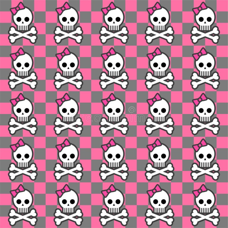 Seamless emo pattern stock vector. Illustration of punk - 21610046