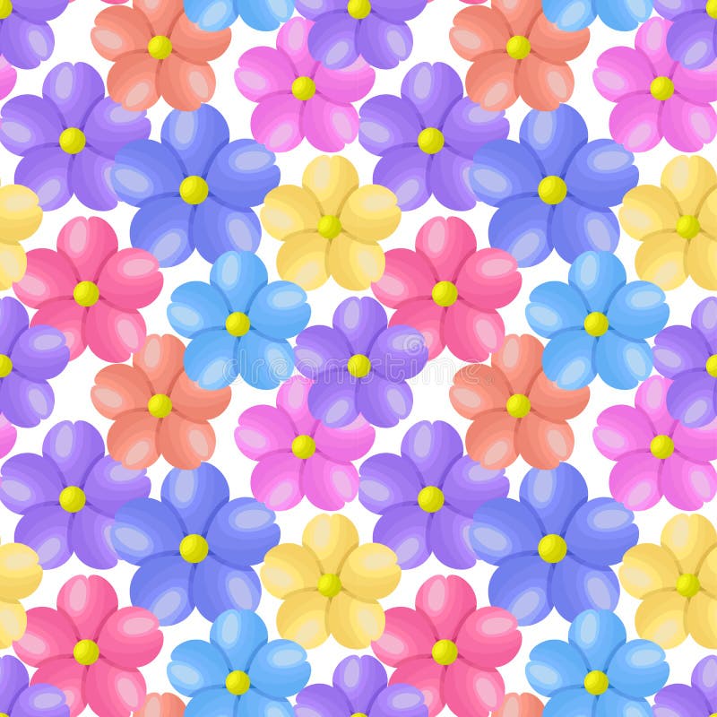 Seamless, Endless Floral Pattern, Colorful Flower Pattern Fabric ...