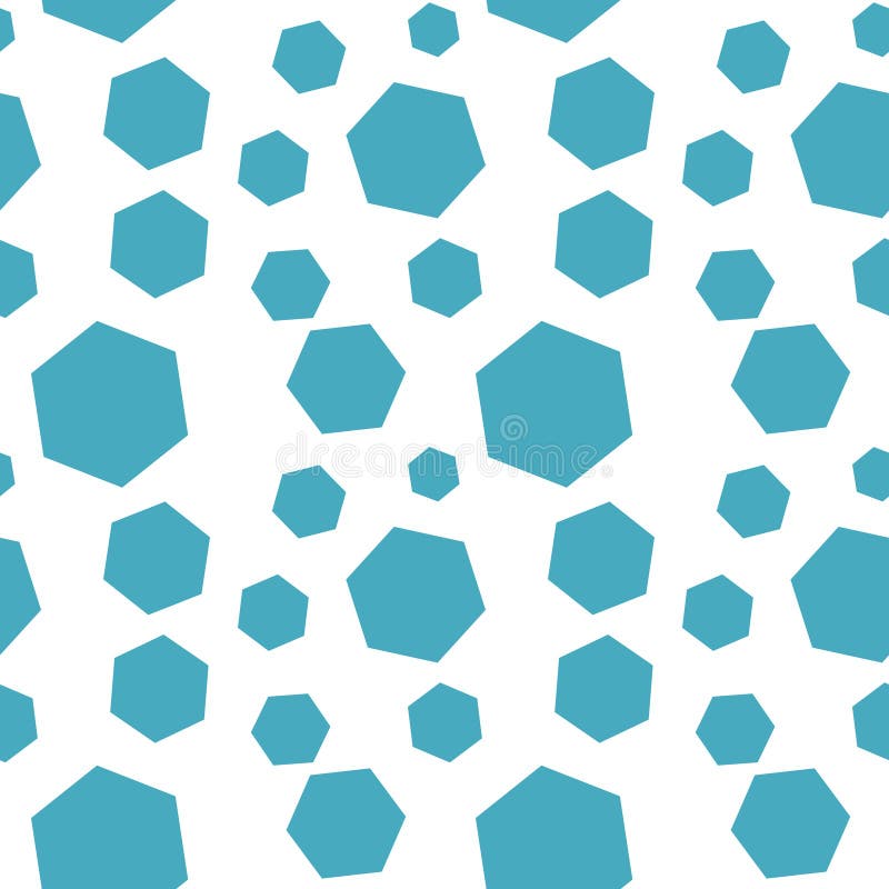 Seamless Endless Infinity Pattern of Geometric Blue Hexagon Shapes ...