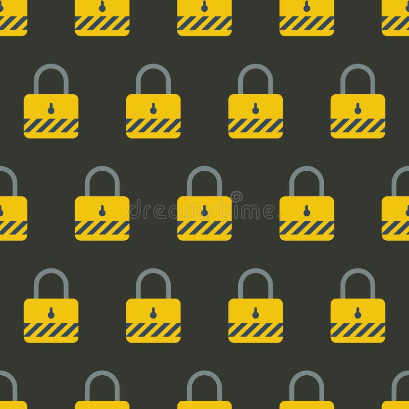 Seamless Endless Pattern with Safety Padlock Stock Vector ...