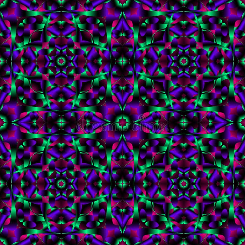 Seamless Endless Repeating Multicolored Bright Ornament of Different ...