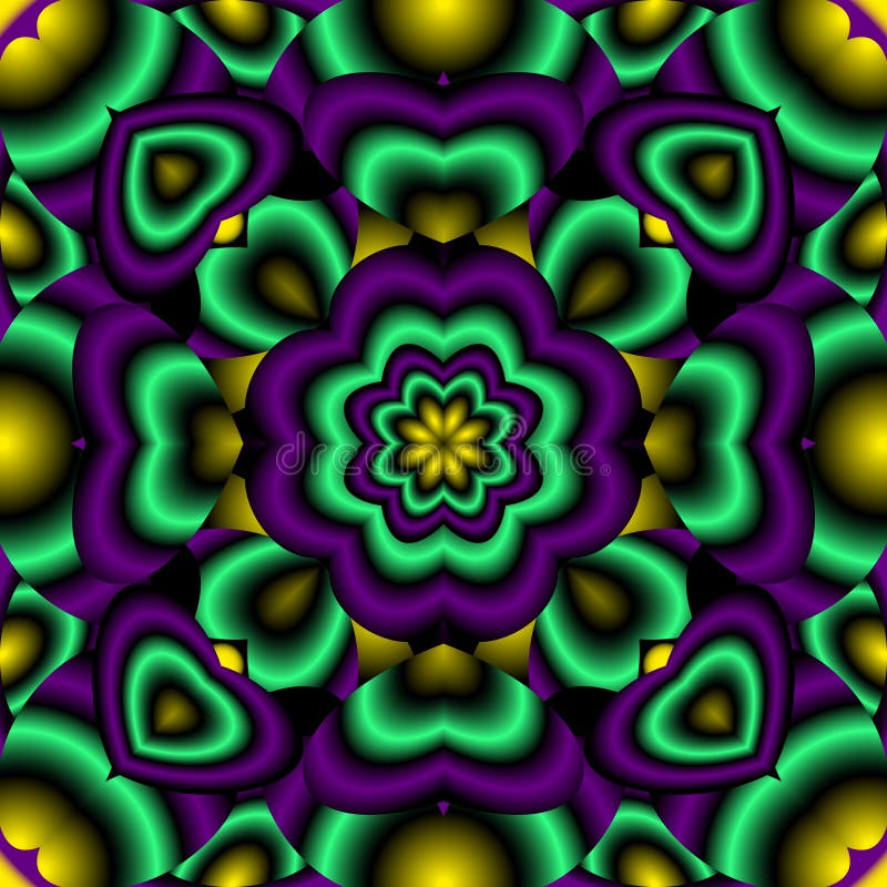 Seamless Endless Repeating Multicolored Bright Ornament of Different ...