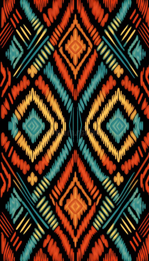 Seamless Ethnic Aztec Pattern, Tribal Aztec Design Stock Illustration ...