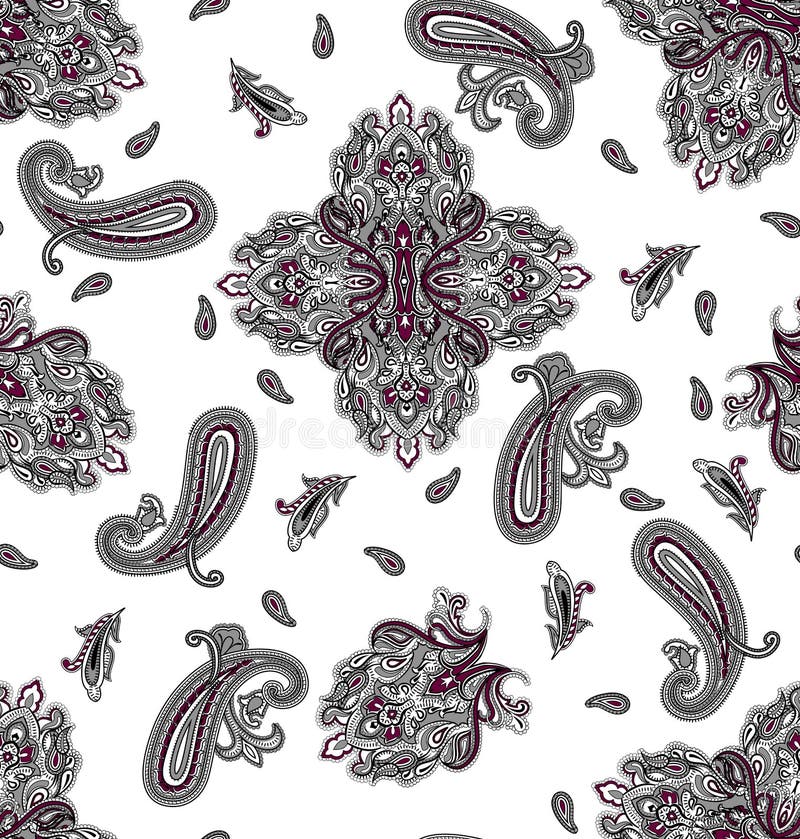 Fashion Print for Clothes. Seamless Ethnic Paisley Pattern Stock ...