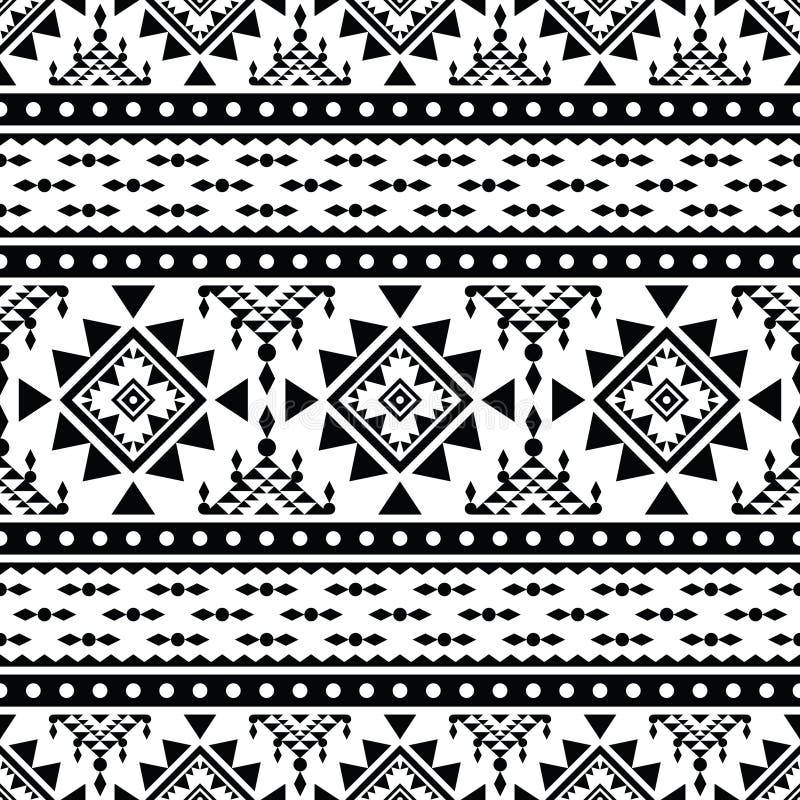 Seamless Ethnic Pattern with Abstract Geometric. Stock Vector ...