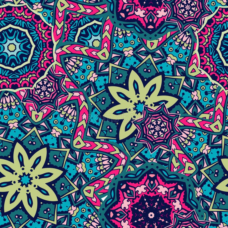 Mandala Fabric Seamless Stock Illustrations – 104,371 Mandala Fabric ...