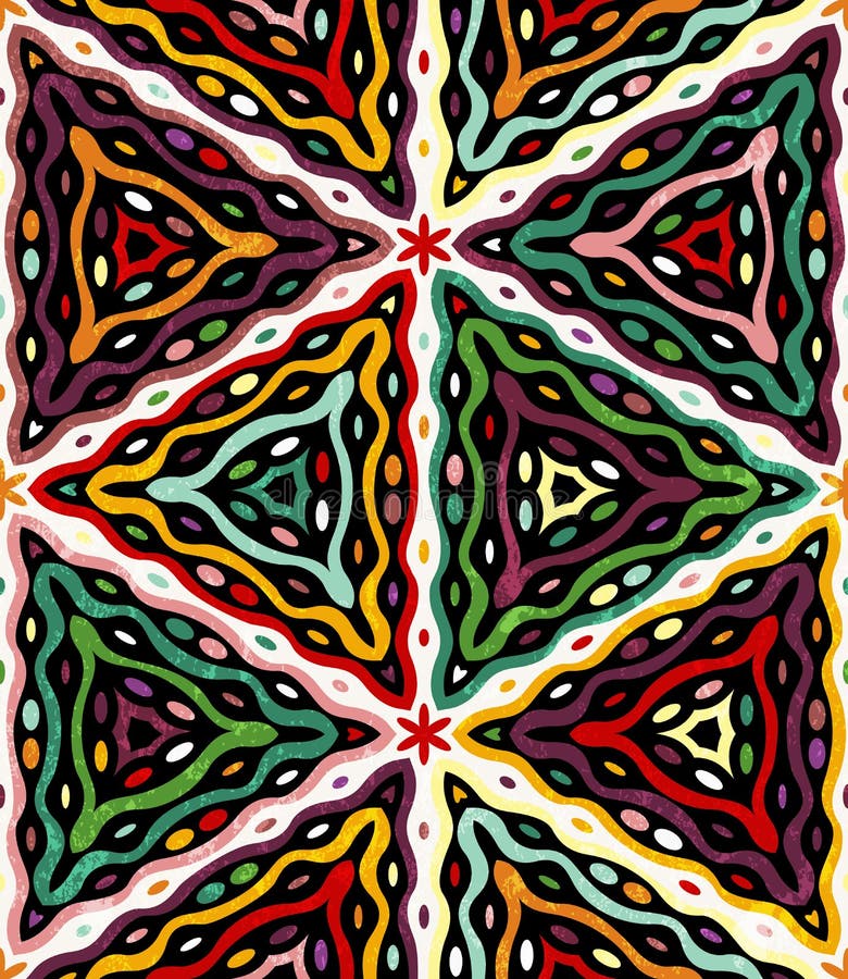 Colorful Seamless Ethnic Pattern Background Stock Vector - Illustration ...
