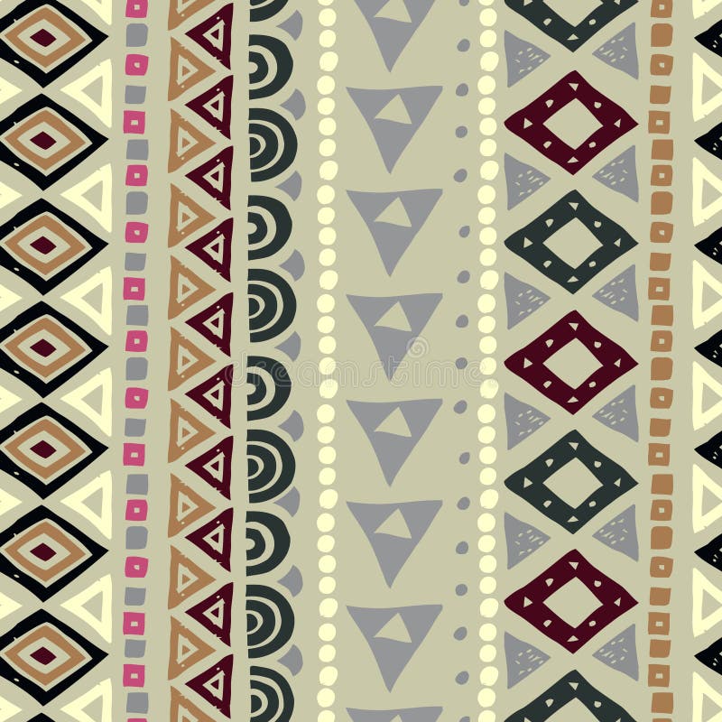 Seamless ethnic pattern stock vector. Illustration of fashion - 58256742