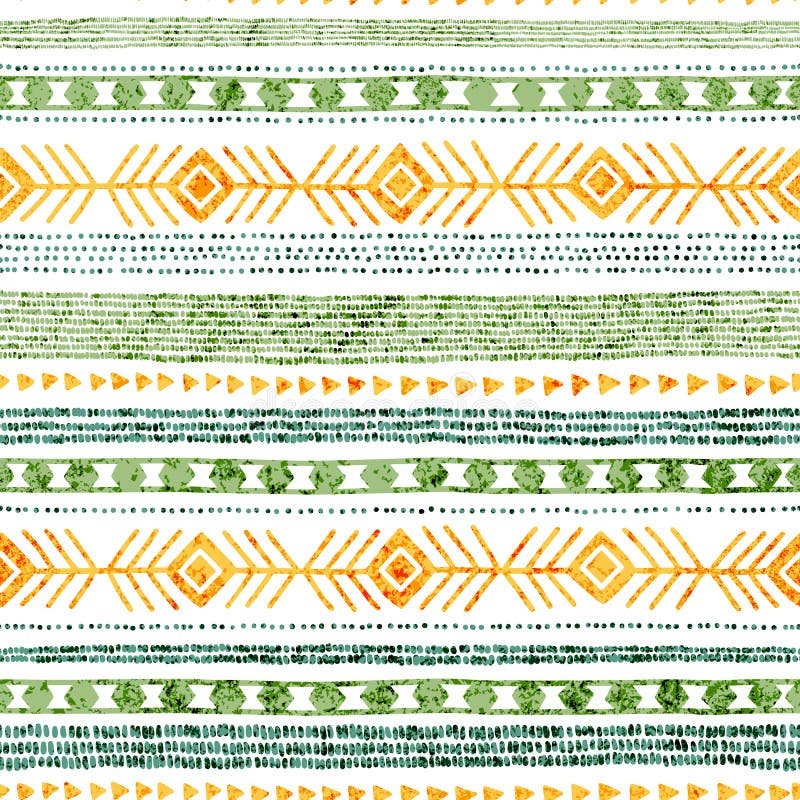 Seamless Ethnic Pattern. Horizontal Lines Drawn by Hand. Hand Drawn ...