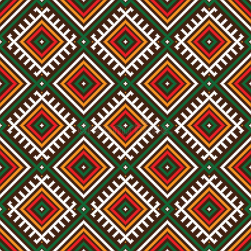 Seamless Ethnic Pattern in the Style of Embroidery. the Pattern ...