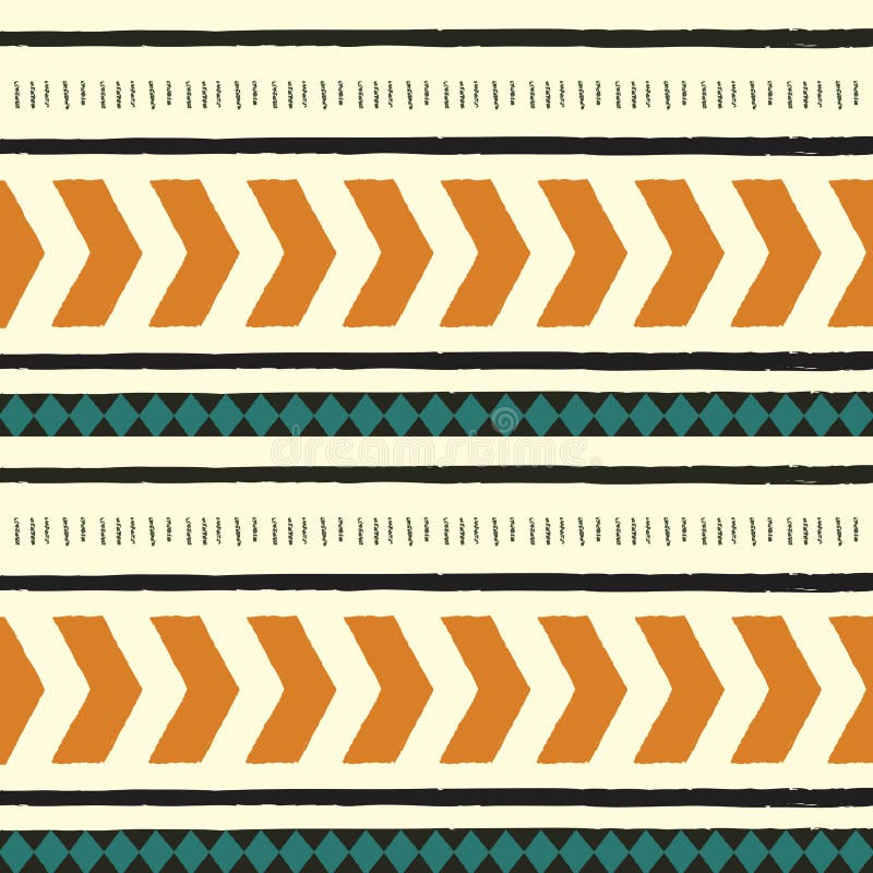 Seamless Ethnic Patterns with Diamonds Stock Vector - Illustration of ...