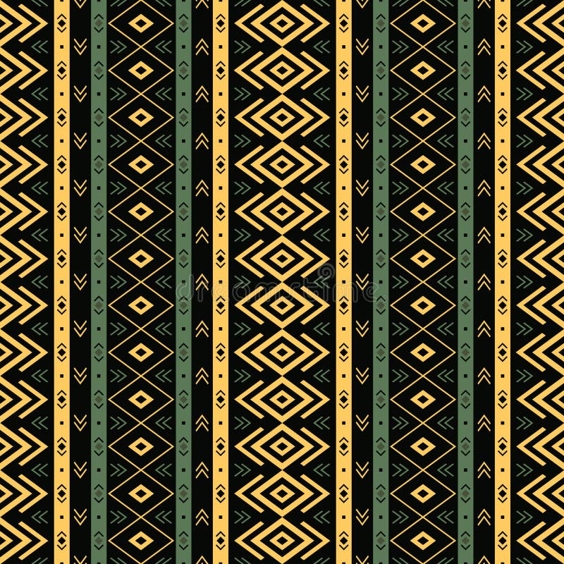 Seamless Ethnic Patterns with Diamonds Stock Vector - Illustration of ...