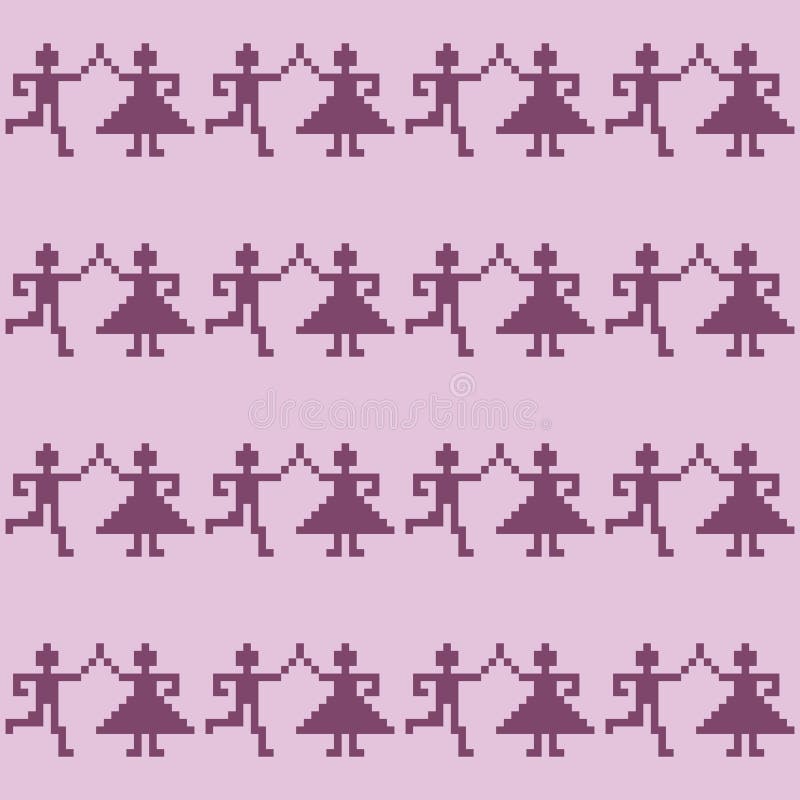 Pixel dancing girls stock vector. Illustration of girl - 43175089