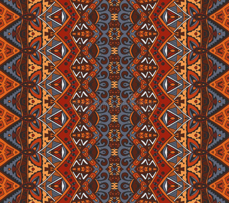 Seamless Ethnic Tribal Indian Geometric Print Stock Vector ...