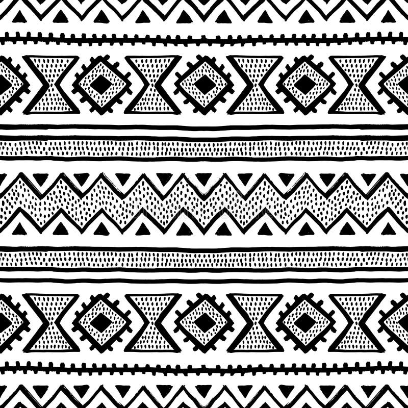 Seamless Ethnic and Tribal Pattern. Handmade Stock Vector ...