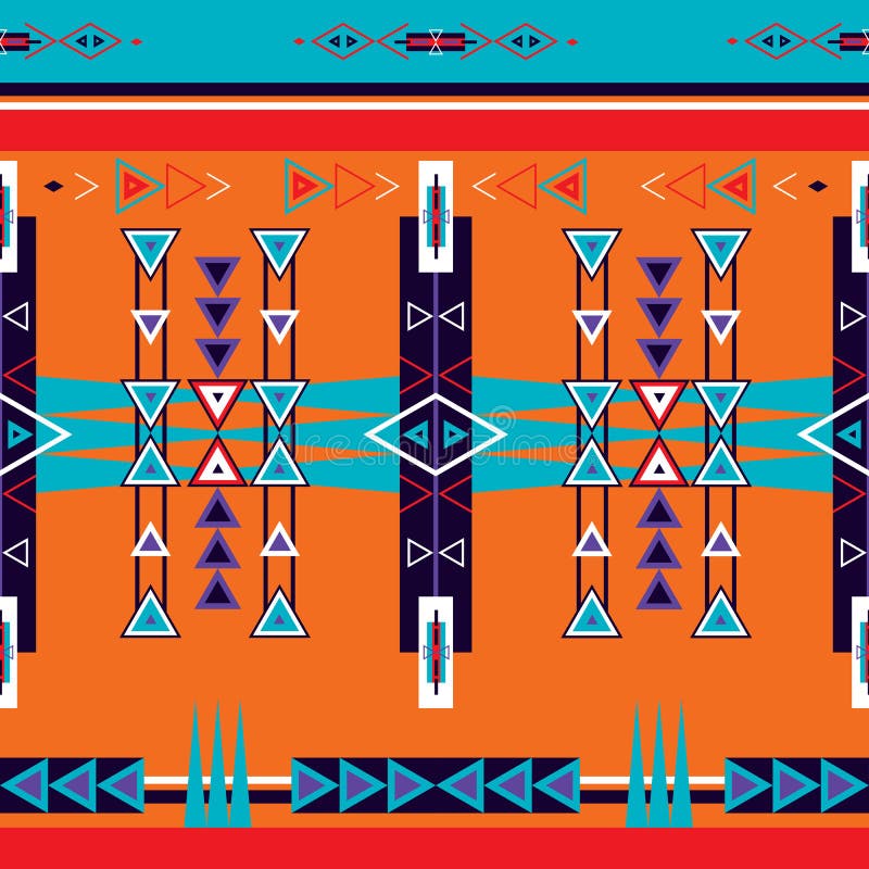 Seamless Ethnic Tribal Pattern Ornament Stock Illustration ...