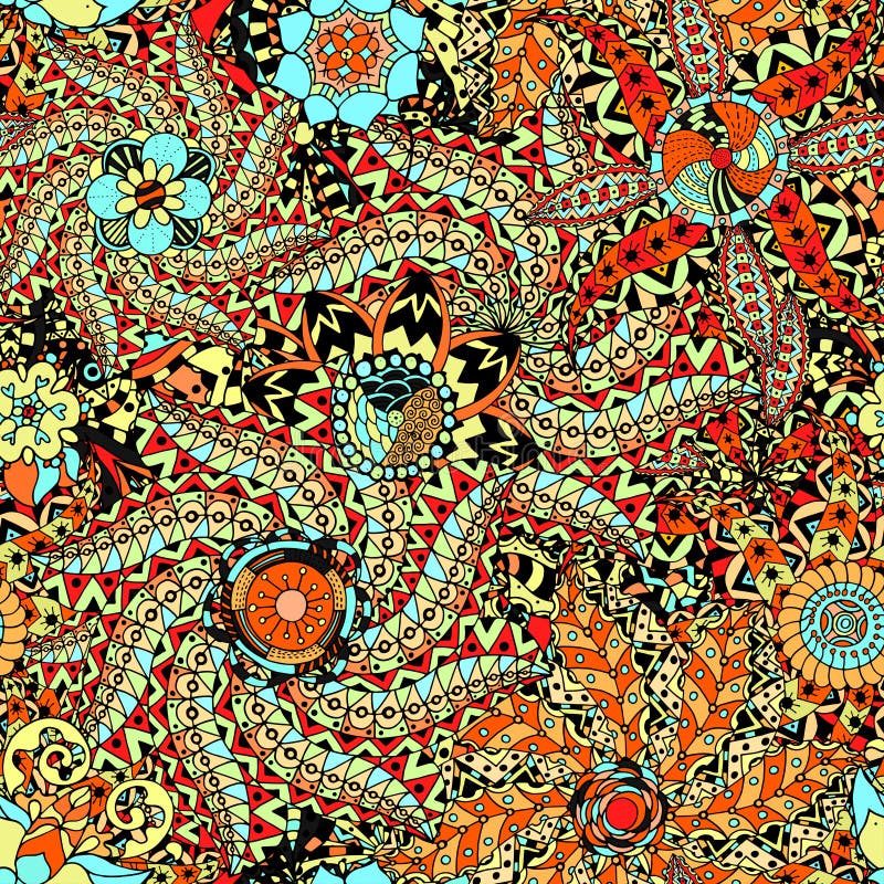 Seamless etnik Pattern stock vector. Illustration of ornamental - 65505224