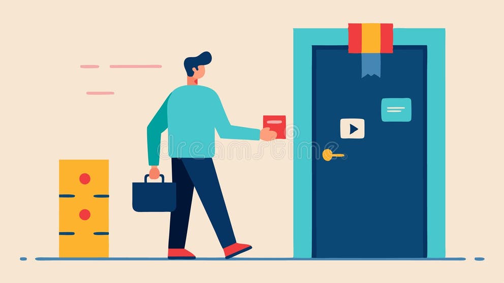 Seamless Exit a Customer Leaving the Store with a Visual Indication of ...