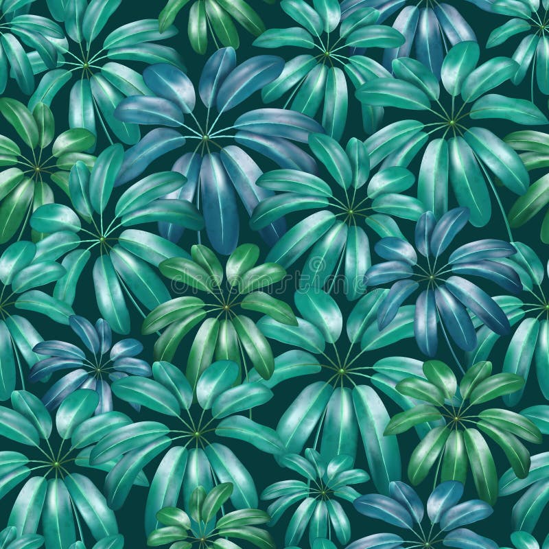 Seamless Exotic Pattern with Tropical Leaves. Vector Pattern Stock ...