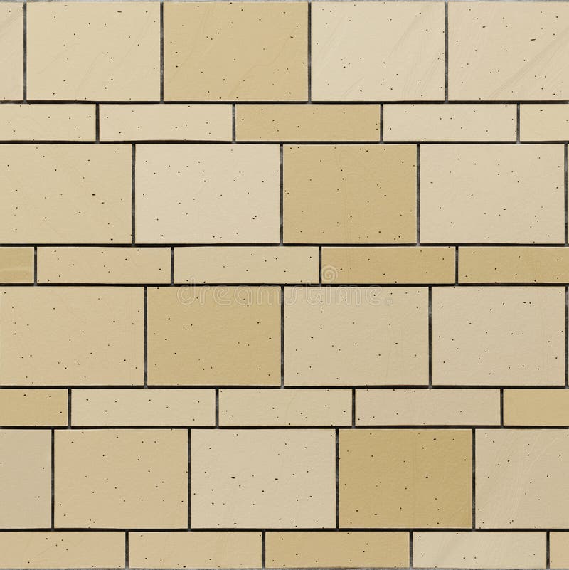 Seamless Exture of Sandstone Beige Stone Wall. Stock Illustration ...
