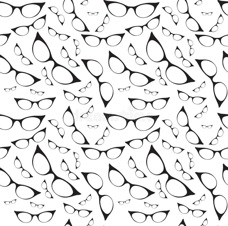 Seamless Eyeglasses Pattern, Glasses Stock Vector - Illustration of ...