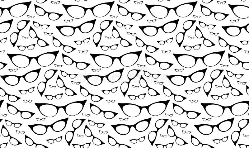 Seamless Eyeglasses Pattern, Glasses Stock Vector - Illustration of plastic, pattern: 116827863