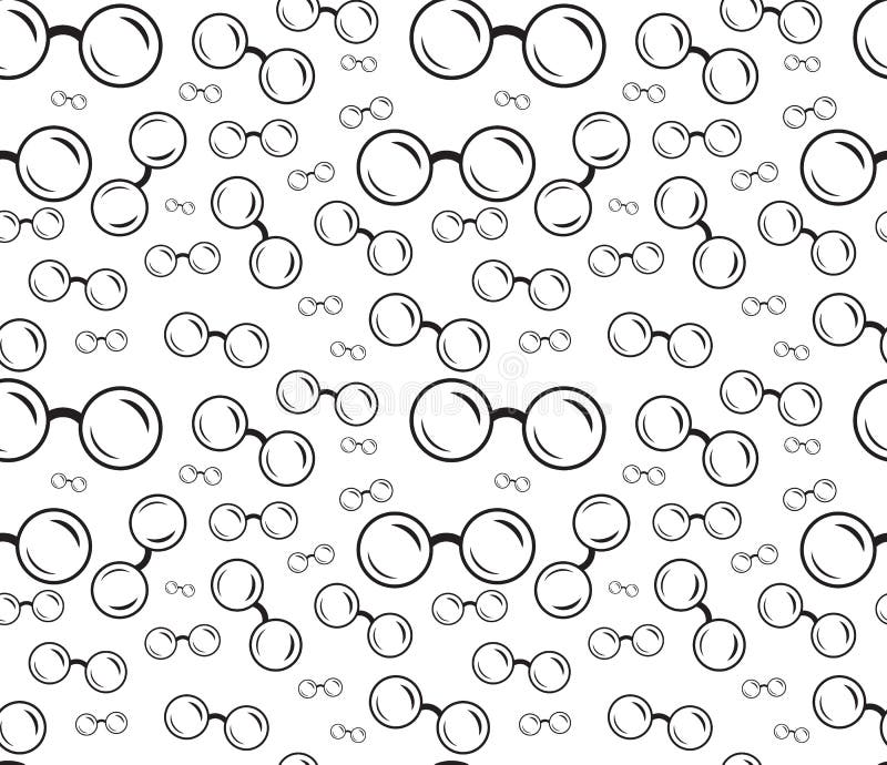 Seamless Eyeglasses Pattern, Glasses Stock Vector - Illustration of ...