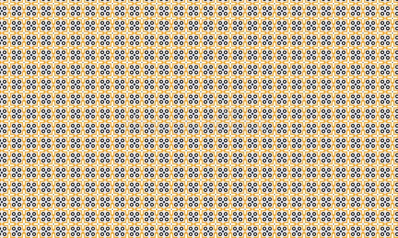 Seamless Eyes Pattern with Wavy Striped Optical Illusion Design Stock ...