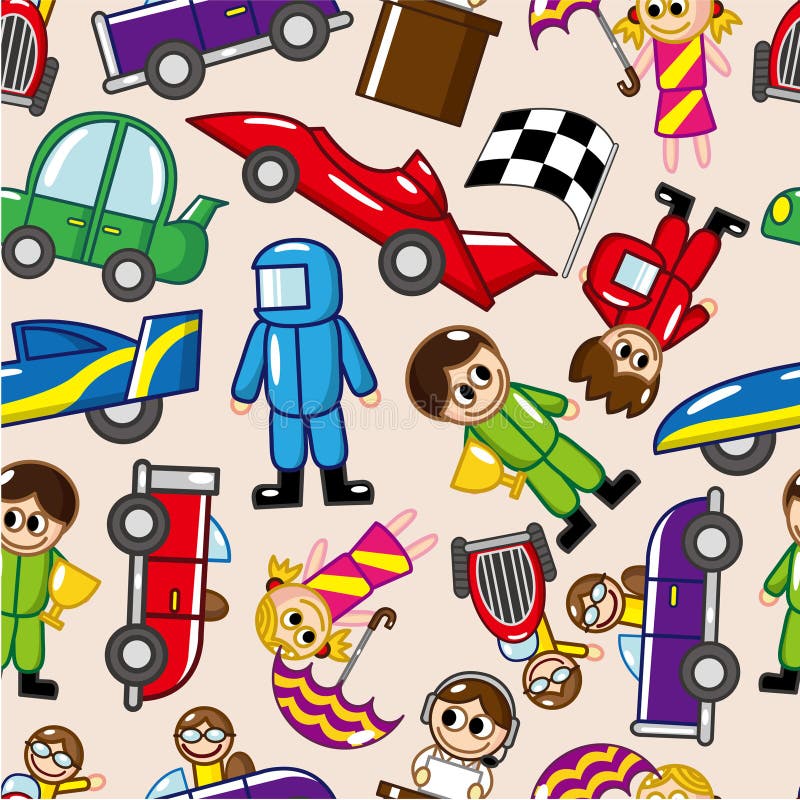 Seamless f1 pattern stock vector. Illustration of formula1 - 19009070