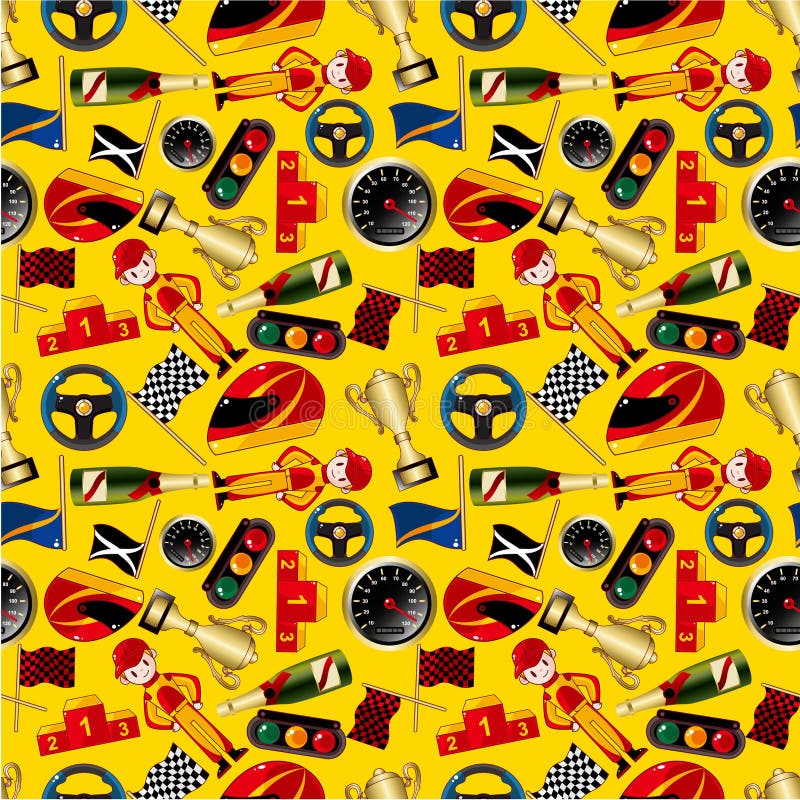 Seamless f1 pattern stock vector. Illustration of pattern - 19648458