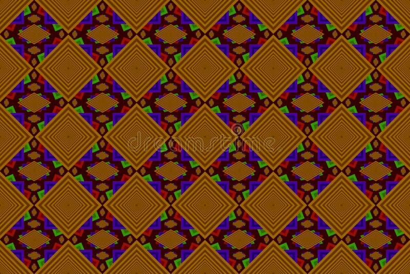 Seamless Fabric Pattern, Retro Style, Square Flower Pattern, Brown ...