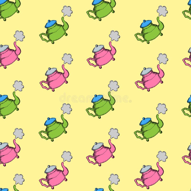 Seamless Fabric Textile Pattern. Hand Drawing Stock Vector ...