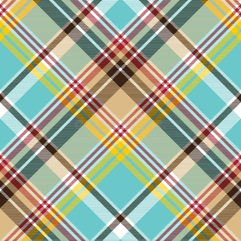 Seamless Fabric Texture Plaid Blue Madras Stock Vector - Illustration ...