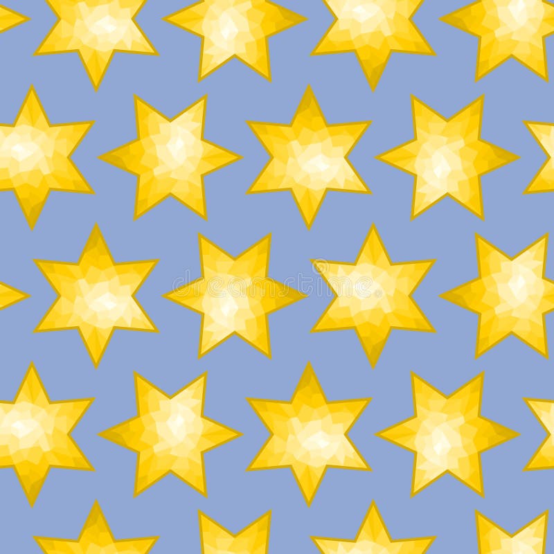Seamless Faceted Star Background Tile Stock Vector - Illustration of ...