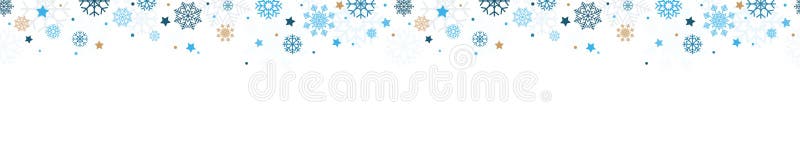 Seamless Falling Snow Flake Panorama Background Stock Vector ...