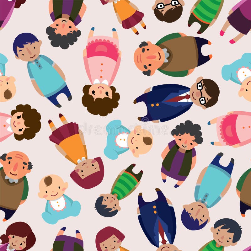 Seamless family pattern stock vector. Illustration of graphic - 23219980