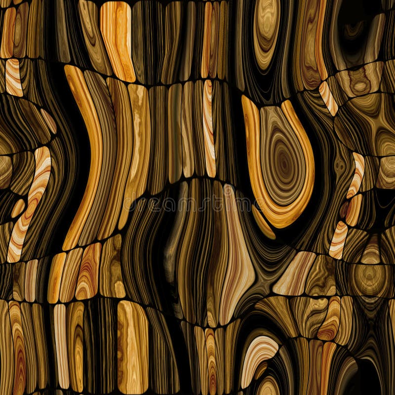 Seamless Fantasy Wooden Pattern Stock Illustration - Illustration of ...